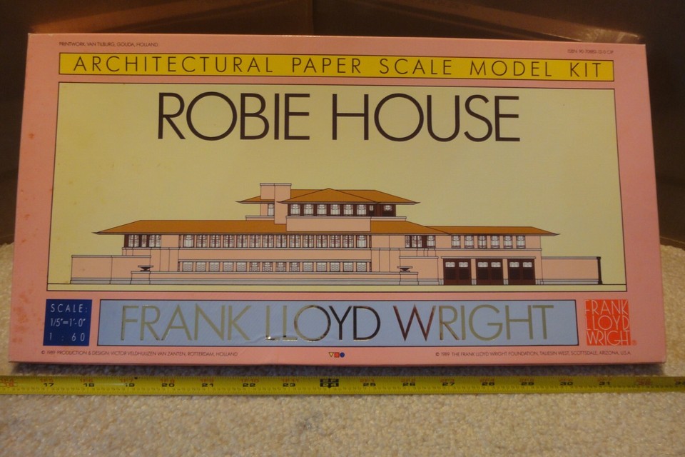 Vintage Frank Lloyd Wright, Robie House architectural scale model kit ...