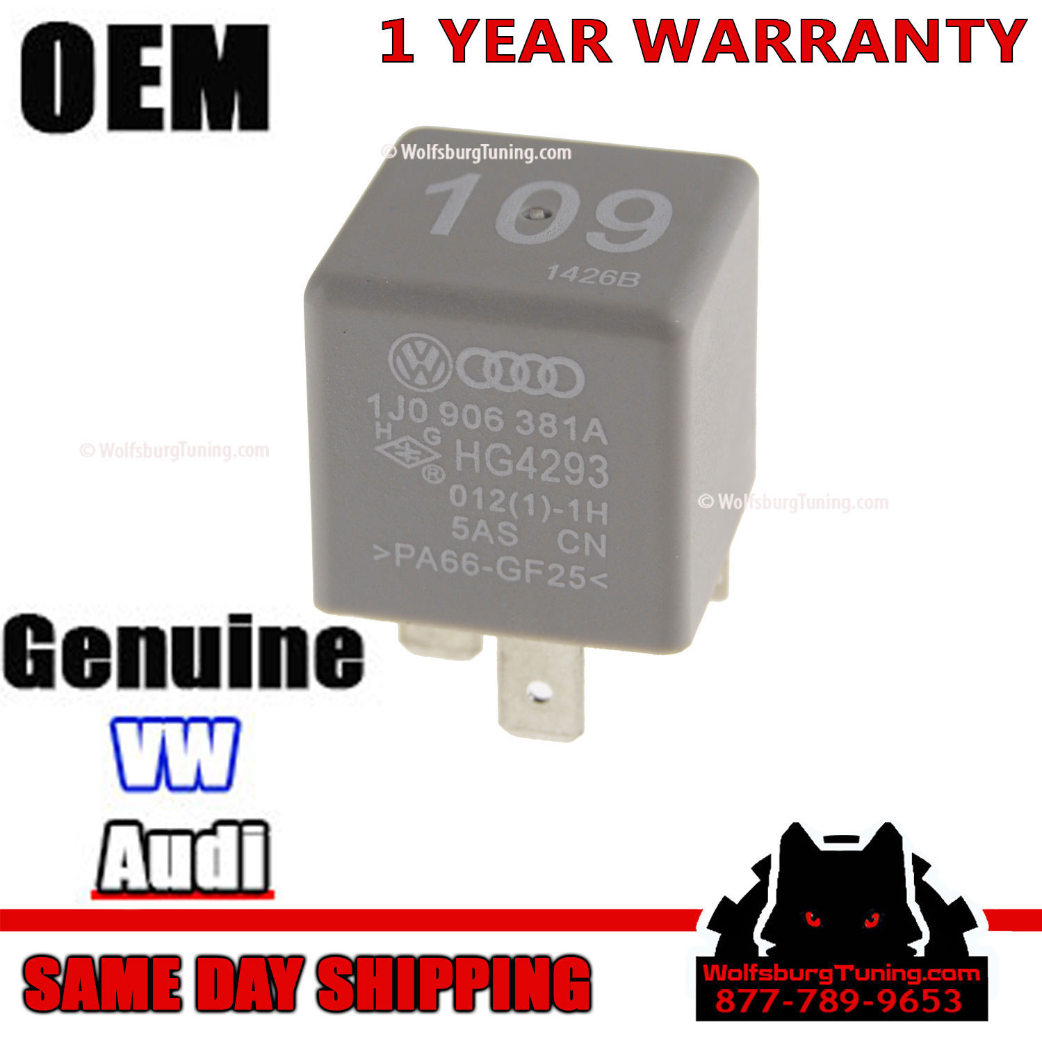 VW Audi 109 Power Supply Relay 98 - 10 Jetta Golf Beetle Passat A6 OEM ...