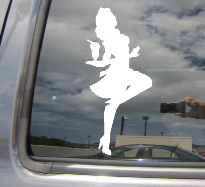 Carhop Diner Waitress - Vintage Retro Car Window Vinyl Decal Sticker ...