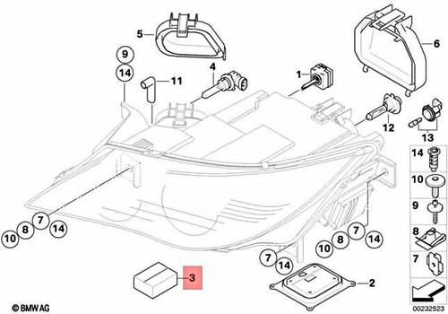 Genuine BMW E63 E63N E64 E64N R55N Control Unital Lights Left OEM ...