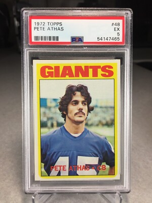 1972 Topps Pete Athas Rookie #48 - PSA 5 - New York Giants | eBay