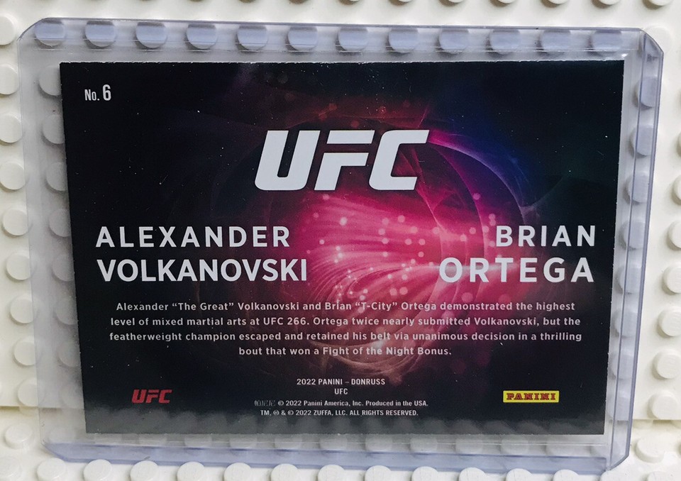 2022 Panini Donruss UFC Duos Alexander Volkanovski & Brian Ortega #6 ...