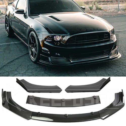 For Ford Mustang 05-14 S197 Carbon Fiber Front Bumper Lip Splitter 3PCS ...