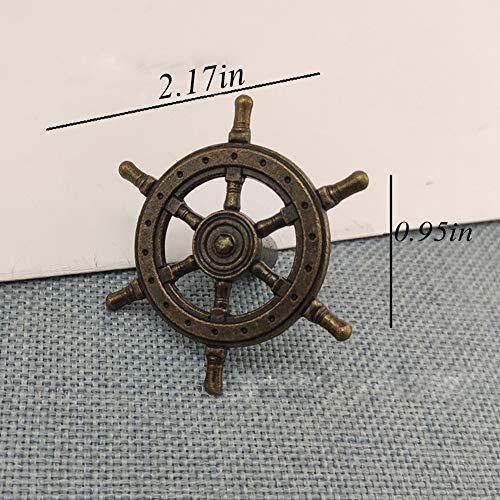 Geentie 6pcs Ship Helm Cabinet Knob for Drawer Cupboard Furniture Door ...