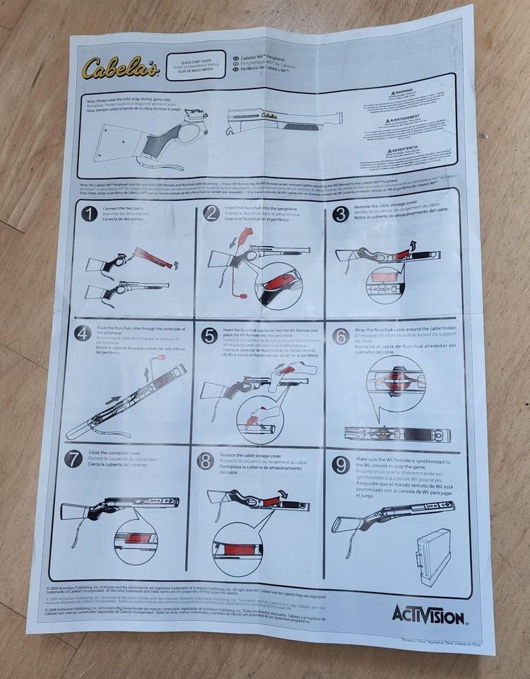 Nintendo Wii Cabelas Shotgun Gun Rifle Remote Wiimote Controller Orange ...
