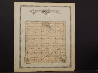 North Dakota, Walsh County Map, Martin Township 1910 K9#67 | eBay