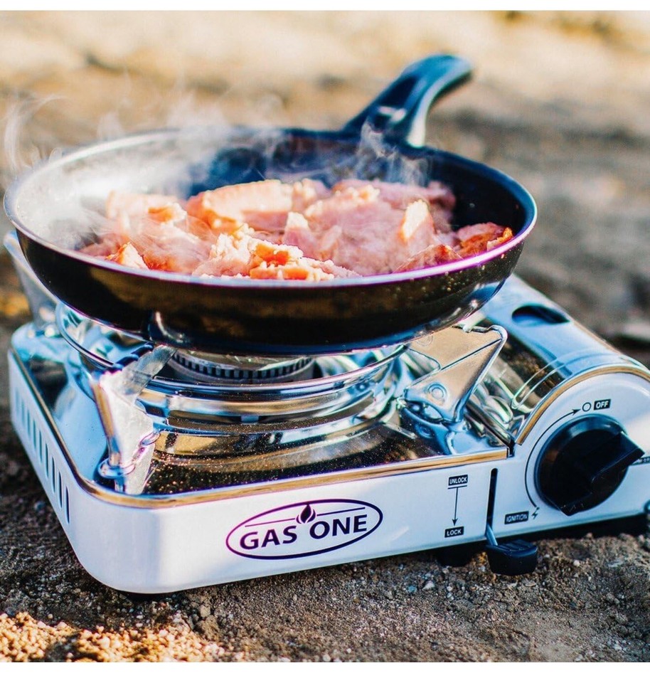GasOne Stainless Butane Stove Cooker Compact 7650 BTU Single Burner ...