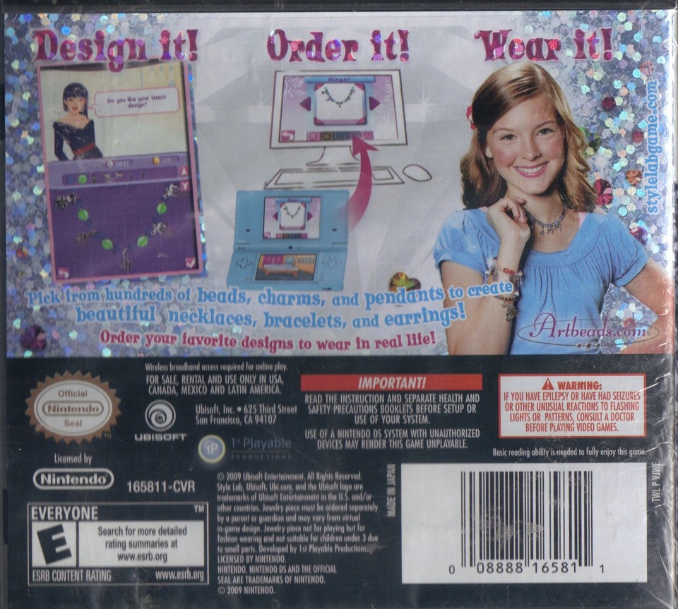 STYLE LAB~JEWELRY DESIGN~by UBISOFT~NINTENDO DS GAME~2009 NEW SEALED N ...
