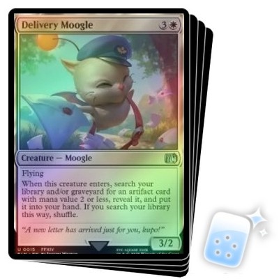 FOIL DELIVERY MOOGLE X4 Final Fantasy FIN Magic MTG MINT CARD | eBay
