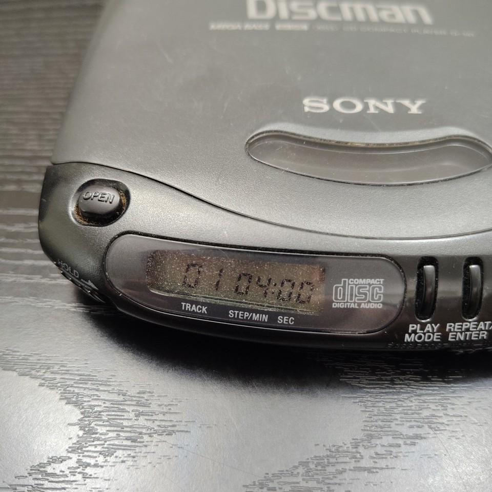 Sony Discman Model D-141 Black Portable Mega Bass CD Player With Power ...