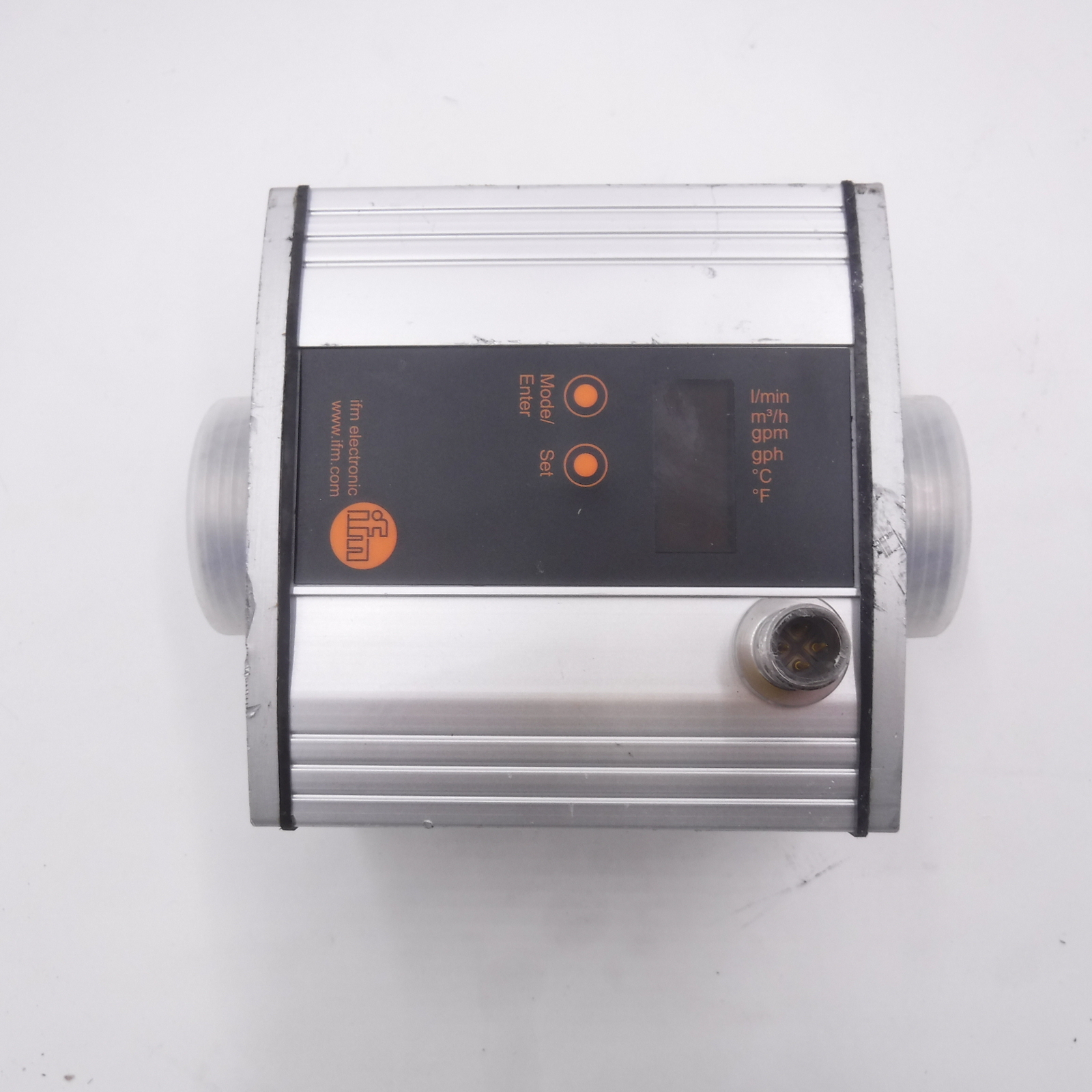 IFM SU9004 Stainless Steel Ultrasonic Flow Meter 0-200 LPM 19-30V 1-1/4 ...