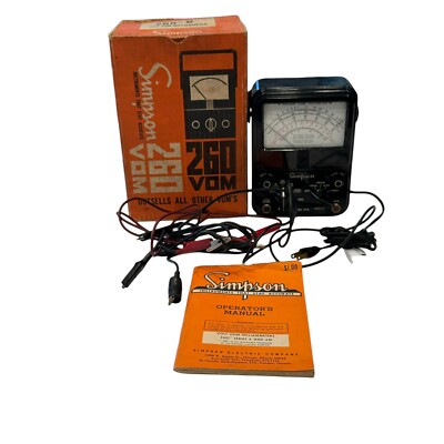 Vintage Simpson 260 Series 6 VOM Volt Ohm Meter Analog Multimeter CIB ...