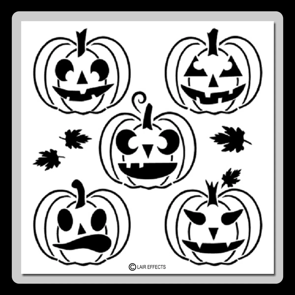 Weed Leaf Stencil Pumpkin