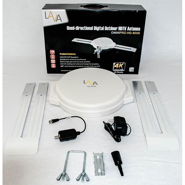 LAVA HD-8008 360 Degrees HDTV Digital Amplified Outdoor TV Antenna HD ...