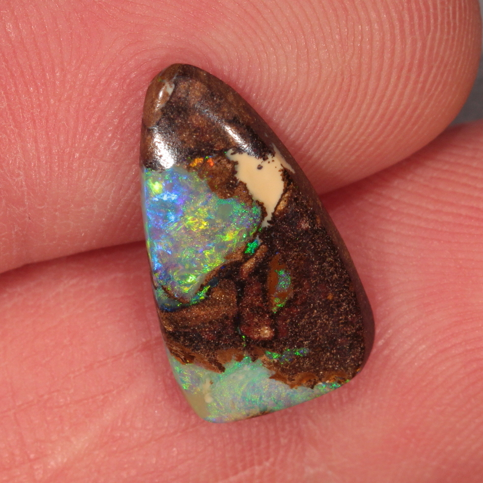 6.1ct AUSTRALIAN GEM FIRE QUILPIE BOULDER OPAL. NATURAL QUEENSLAND ...