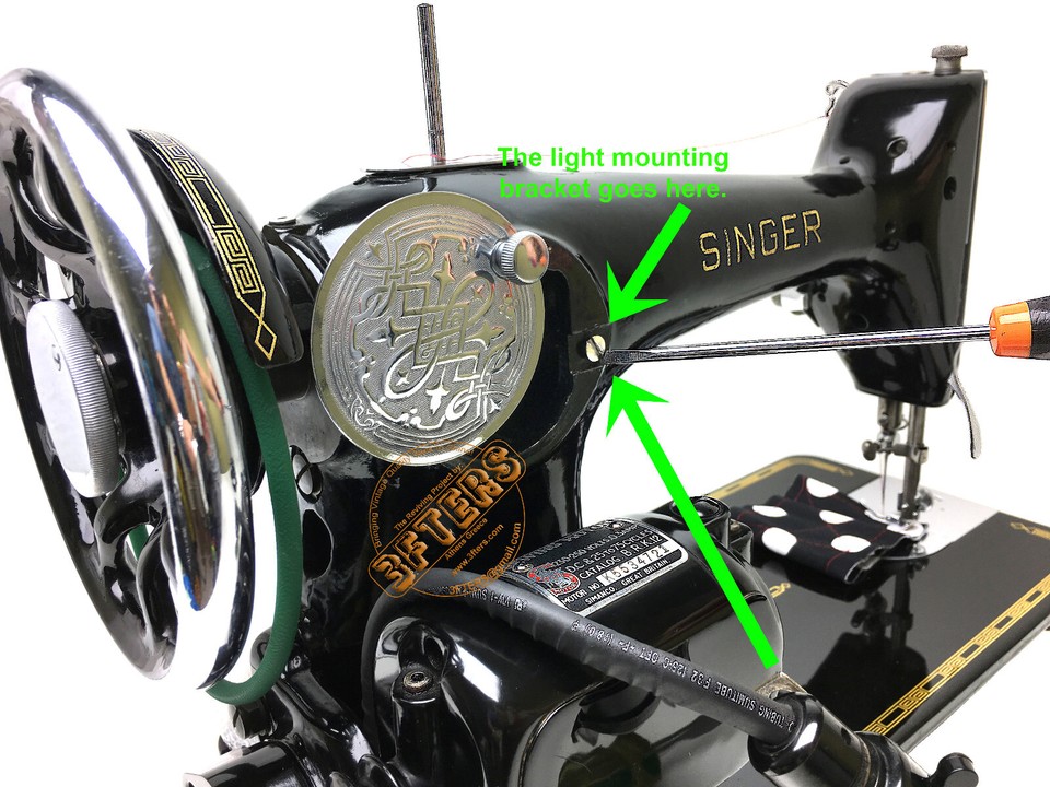 SINGER Sewing Machine Light for 15 66 99 201 206 215 306 319 Restored ...