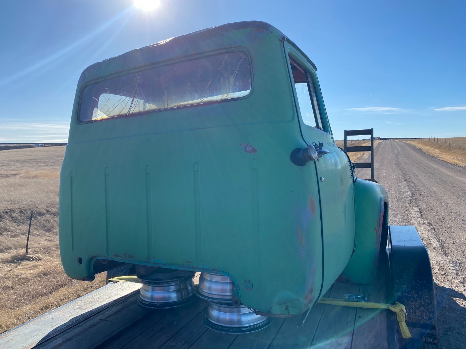1956 ford truck cab hood fenders doors grille 56 V8 gauges seat dash ...