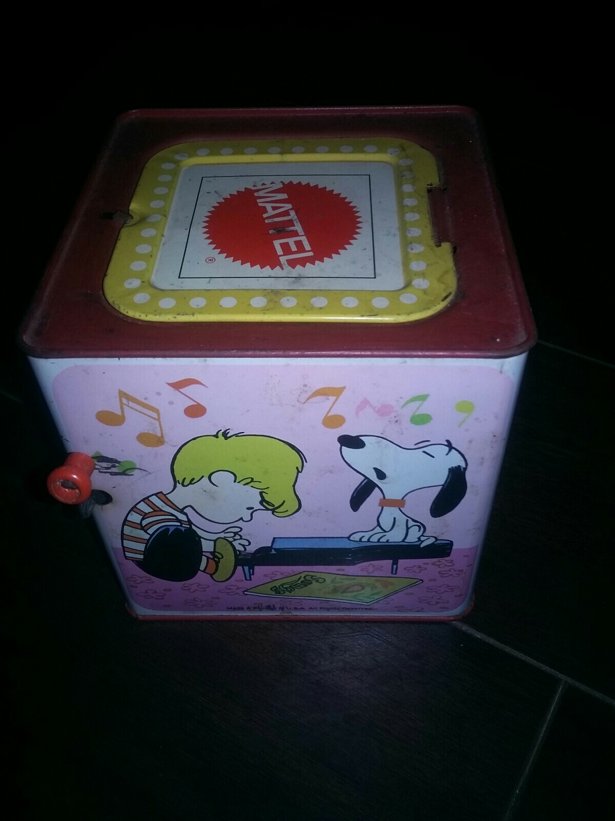 Vintage Tin Snoopy in the Music Box Toy Mattel 1958 | eBay