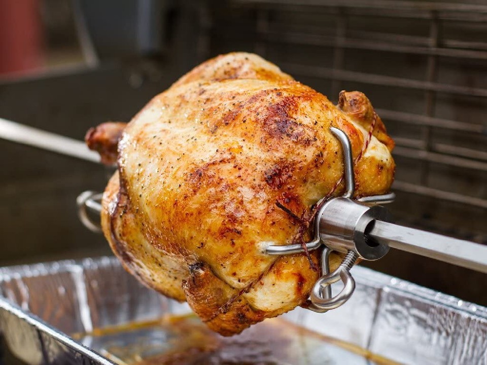 Electric Rotisserie BBQ Grill Roaster Spit Rod 4W Camping Chicken Pig ...