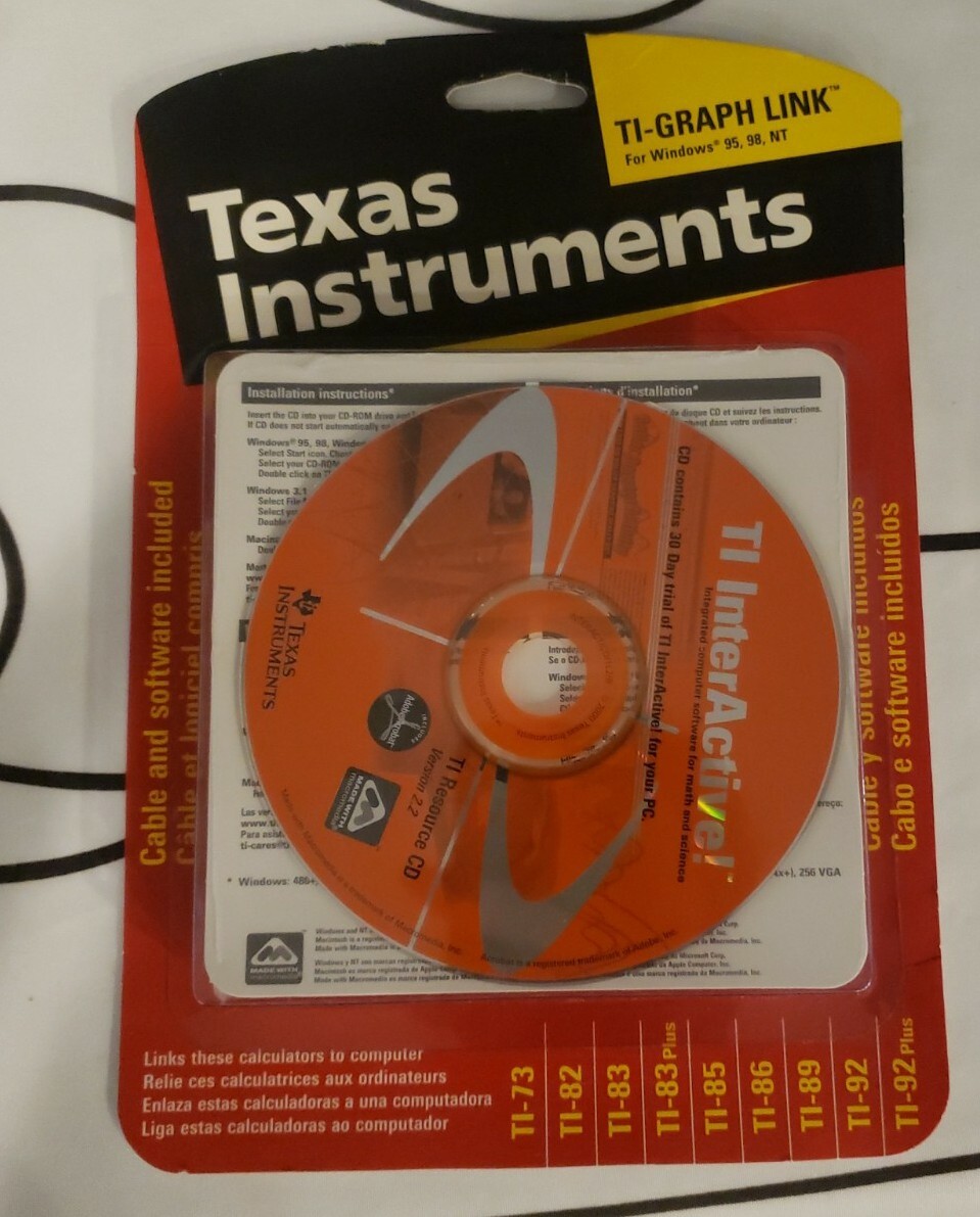 Texas Instruments Graph Link Cable for TI-83 Plus Graphing Calculators ...