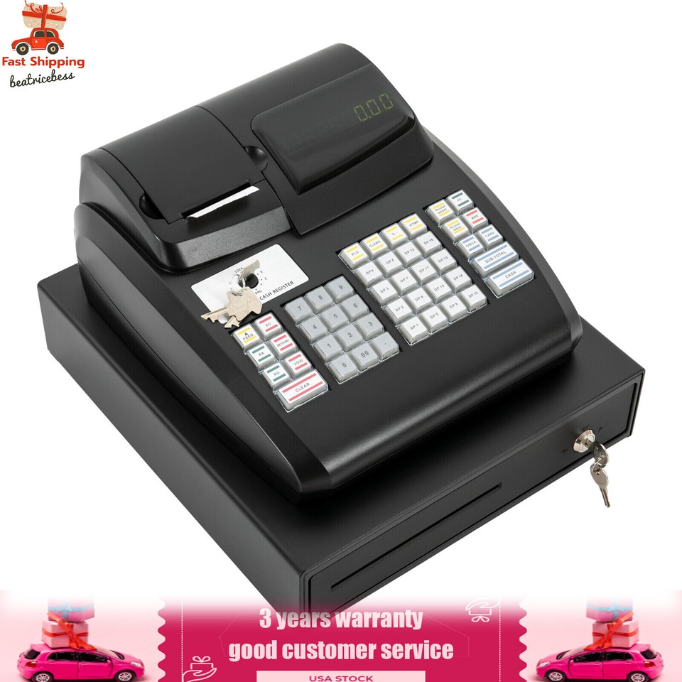 Tabletop Cash Register Commercial Cash Register 47 Keys Cash Management ...