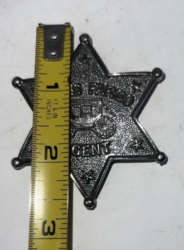 Vintage Commemorative WELLS FARGO Agent Star Metal Pin/Badge Silver In ...