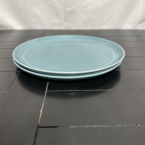 Set Of 2 Dinner Plates Hue Blue Crate Barrel Aaron Probyn 10.5” | eBay