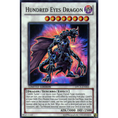Hundred Eyes Dragon DPC5-EN003 Yu-Gi-Oh! Card Super Rare Limited ...