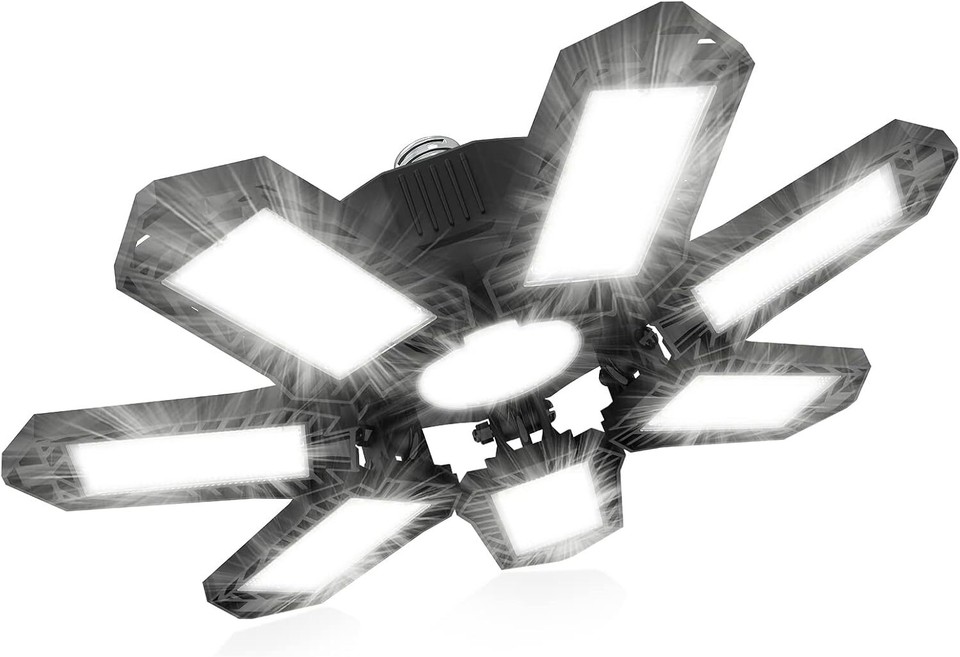 Foldable LED Garage Light Super Bright Work Shop Ceiling Light ...