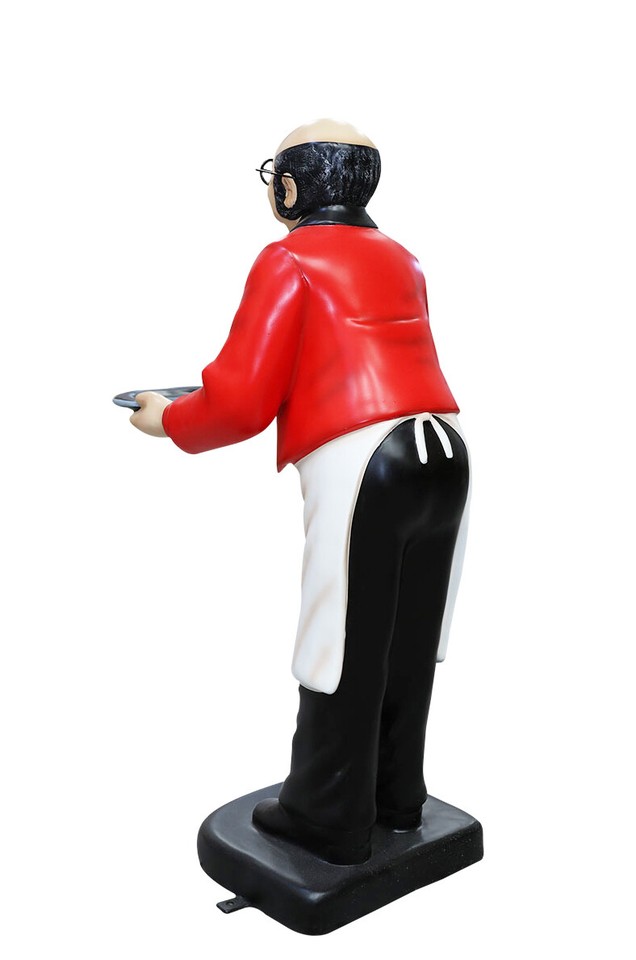 Waiter Statue Butler Server Statue Holding Serving Tray 3 FT Indoor ...