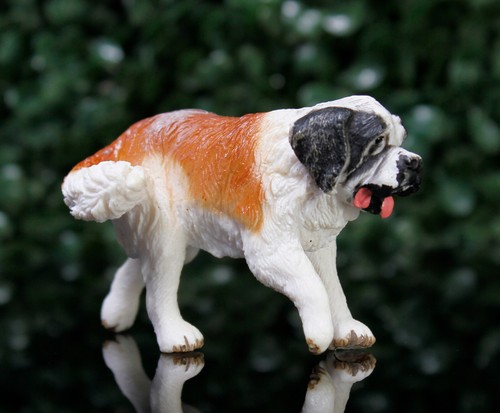 Papo SAINT BERNARD Miniature DOG Breed Collectible Figure 3” Pet ...