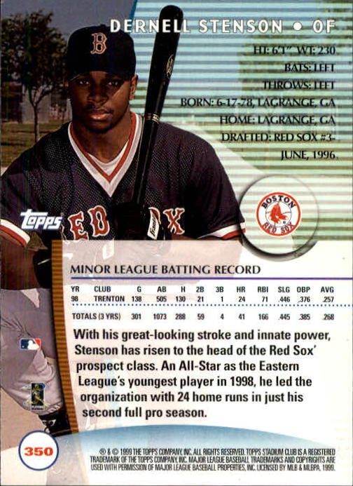 1999 Stadium Club #350 Dernell Stenson SP Card | eBay