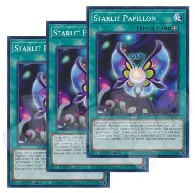 Yugioh - Starlit Papillon x 3 - 1st Edition NM - Plus Free Holographic ...