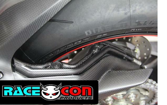 Ducati panigale 1199 1299 carbon fibre rear brake line cover 100% ...