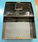 Antique black enameled steel large cash box | eBay