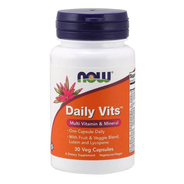 Now Foods Daily Vits Multivitamin Veg Capsules 30 Count for sale online ...