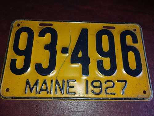 Maine 1927 p License Plate ME Tag Vintage Cool Number | eBay