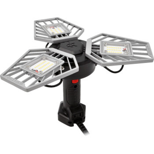 SHOP DROP LIGHT SUPER BRIGHT 5000 LUMENS with 3 aimable panels 110-240 ...
