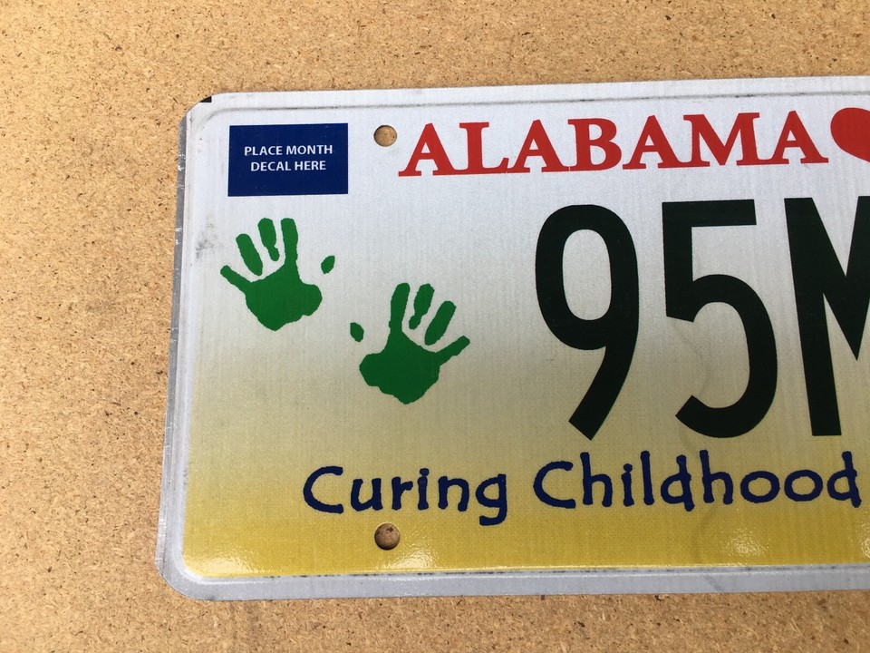 Alabama Specialty License Plate - Curing Childhood Cancer - Flat ...