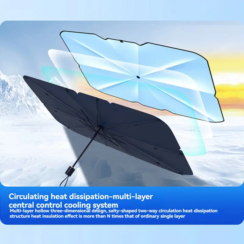 Foldable Car Front Rear Window Windshield Sun Shade Shield Cover Visor ...