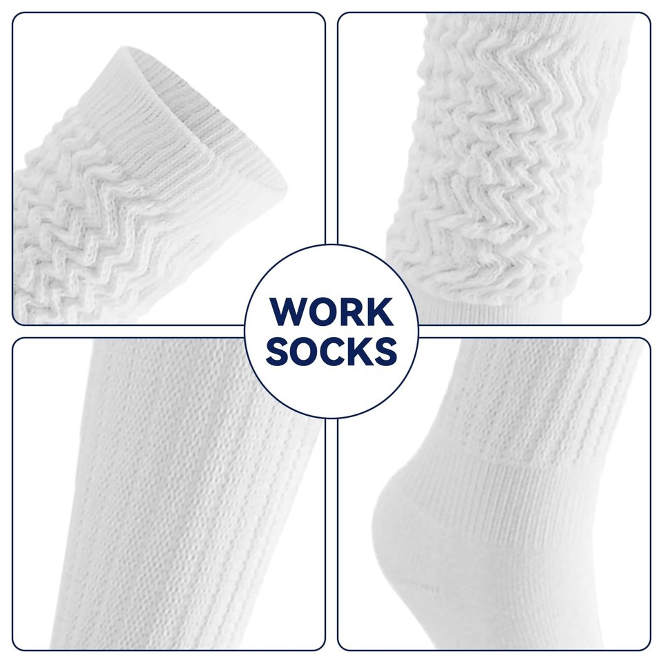 Long Slouch Socks for Woman: Thick Scrunch Tube Socks Fitness Wear 5 ...