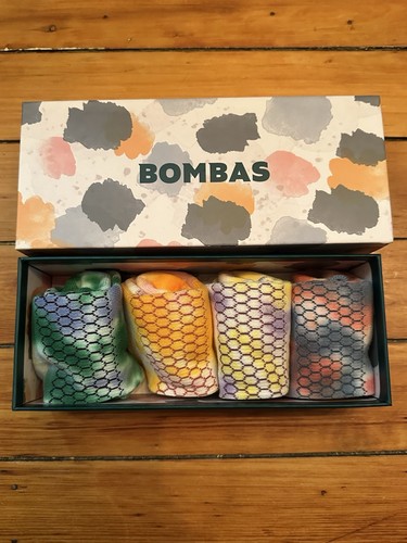 Bombas Women's Tie Dye Ankle Sock 4- Pack Gift Box, Size Medium | eBay