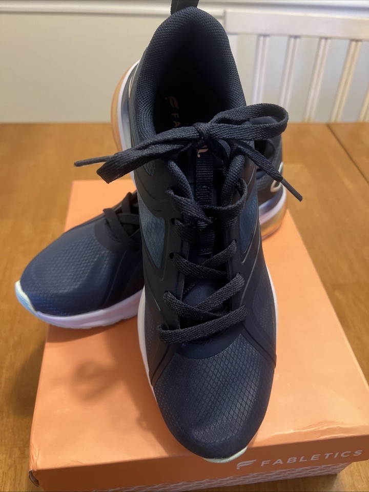 NEW Size 9 Fabletics Women's Running Sneakers Navy Mesh Breathable ...