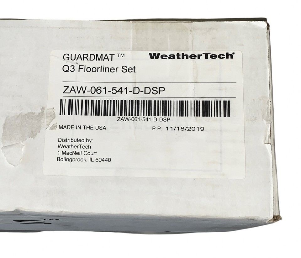 NEW 19-20 AUDI Q3 Black Muddy Buddy Floor Liner Mats By WeatherTech ...