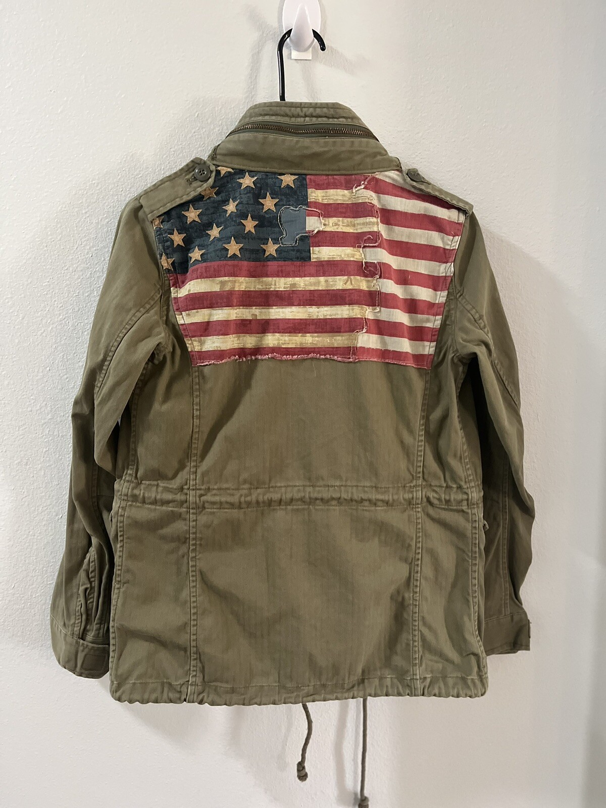 ralph lauren military field jacket American flag back… - Gem