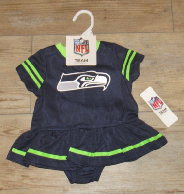 Seattle Seahawks NFL Baby Toddler Cheerleader Dress 2 Piece Set size 6 ...