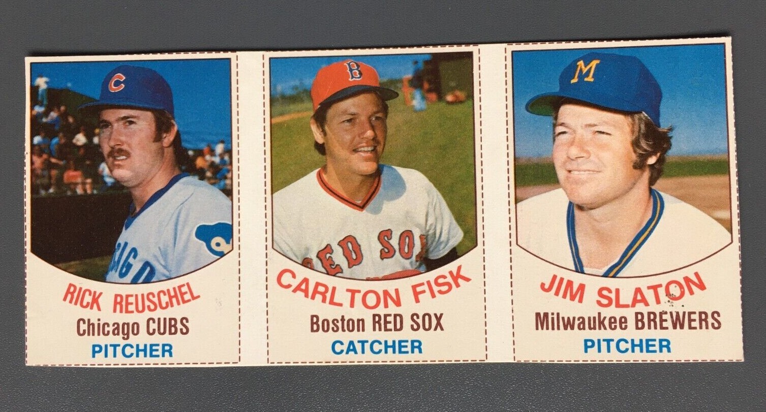 1977 HOSTESS COMPLETE PANEL 103-105 CARLTON FISK RICK REUSCHEL JIM ...