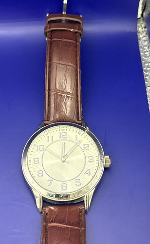 Merona Men’s Casual Face Watch with Faux Leather Strap FMDM201 for sale ...