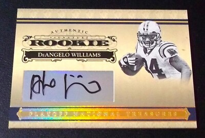 (#/15) Rc DeAngelo Williams Auto 2006 National Treasures Rookie Signed ...