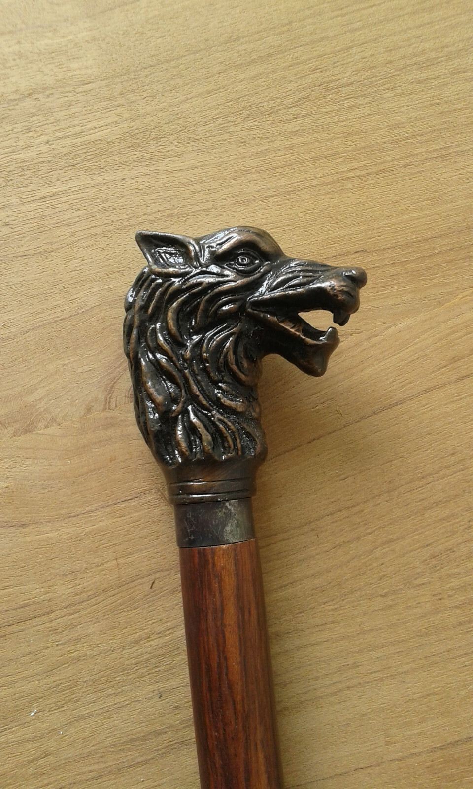 Vintage Antique Style Dragon Head Handle Handmade Woo… - Gem